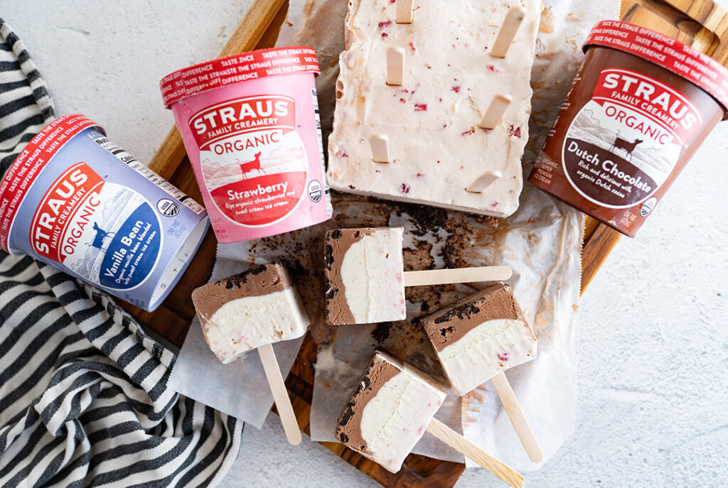 Neapolitan Ice Cream Bars - Straus Family Creamery